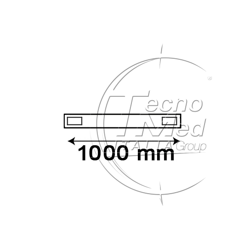 Guide rack,inox, 1000x100x150(h)mm,led lighting,two sockets+USB ...